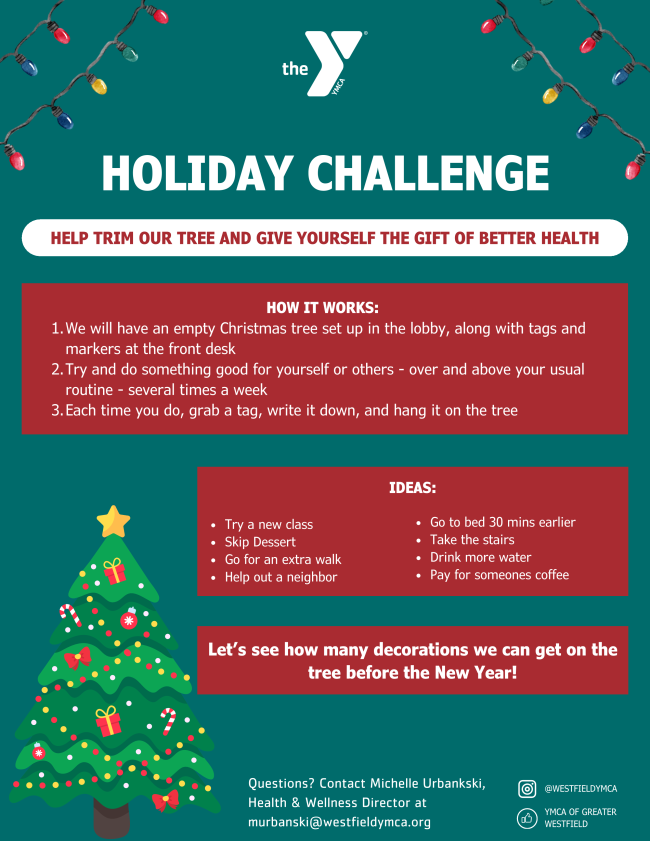 Take Part in Our Holiday Challenge! | YMCA of Greater Westfield